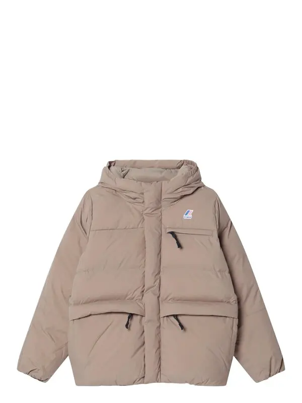 K-WAY P. Le Vrai 4.0 Aurele Heavy Warm Jacket In Taupe - Beige