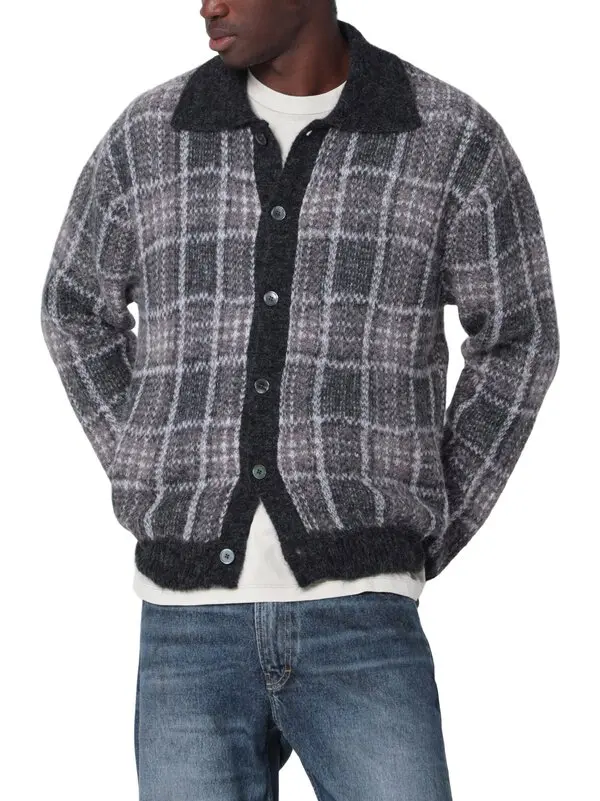 Our Legacy Checked Evening Polo Sweater In Alpaca Blend - Multicolor