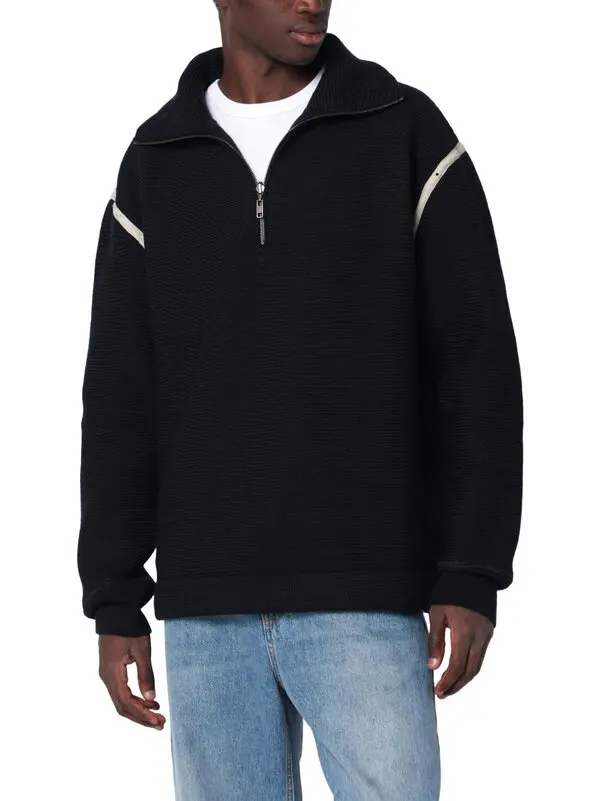 MAISON MARGIELA Wool Sweater With Elbow Patches - Blue