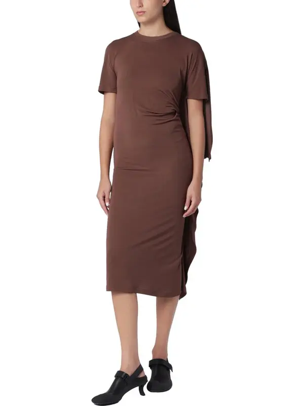Loewe Dark Viscose Blend Dress - Brown