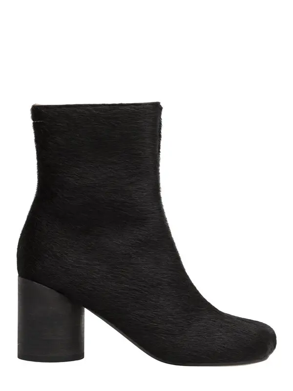 MAISON MARGIELA Dark Ponyskin Ankle Boots - Brown