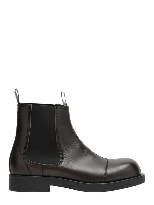 MAISON MARGIELA Chelsea Boots In Brushed Leather - Brown