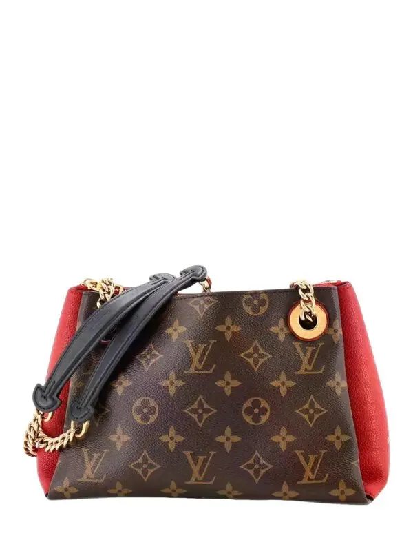 LOUIS VUITTON Surene Handbag Monogram Canvas With Leather Bb Shoulder Bag - Red