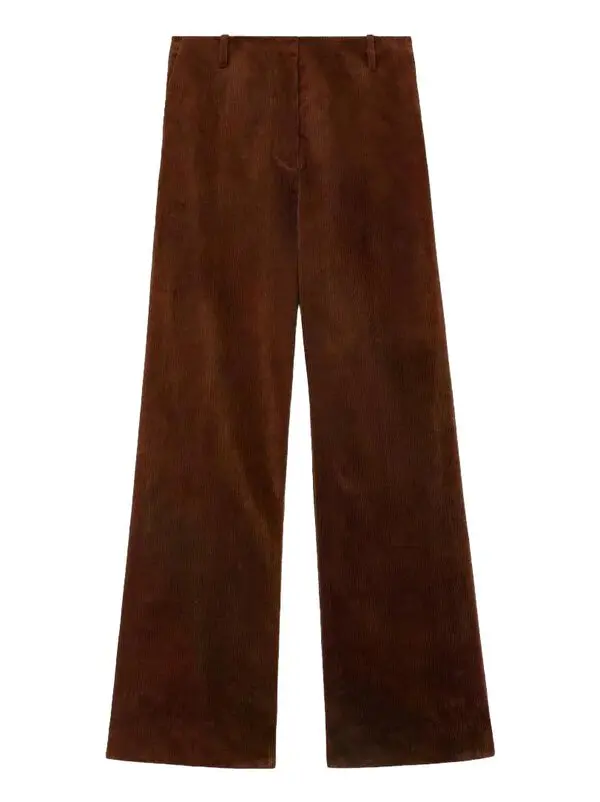 GANNI Trousers In Corduroy - Brown