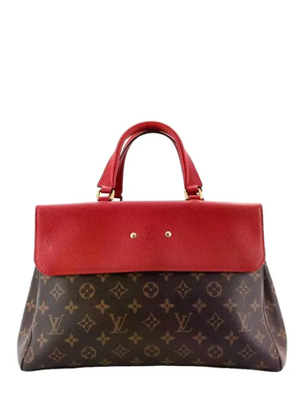 LOUIS VUITTON Venus Handbag Monogram Canvas And Leather Satchel - Red