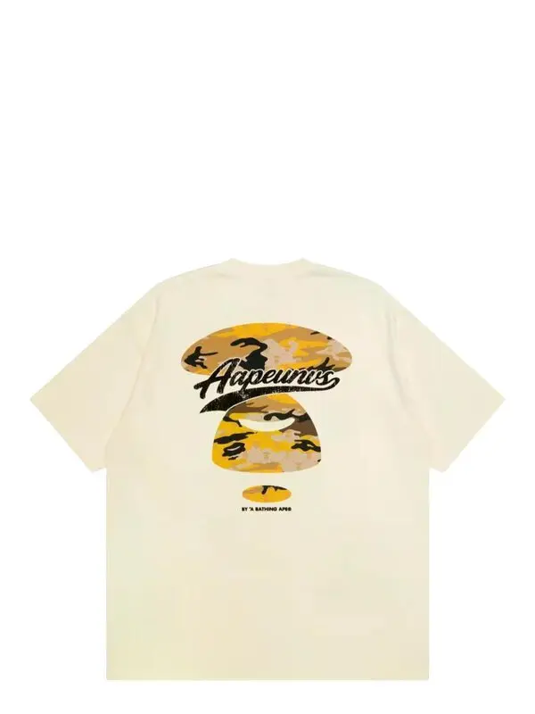 AAPE BY *A BATHING APE Logo-print Cotton T-shirt - Neutrals