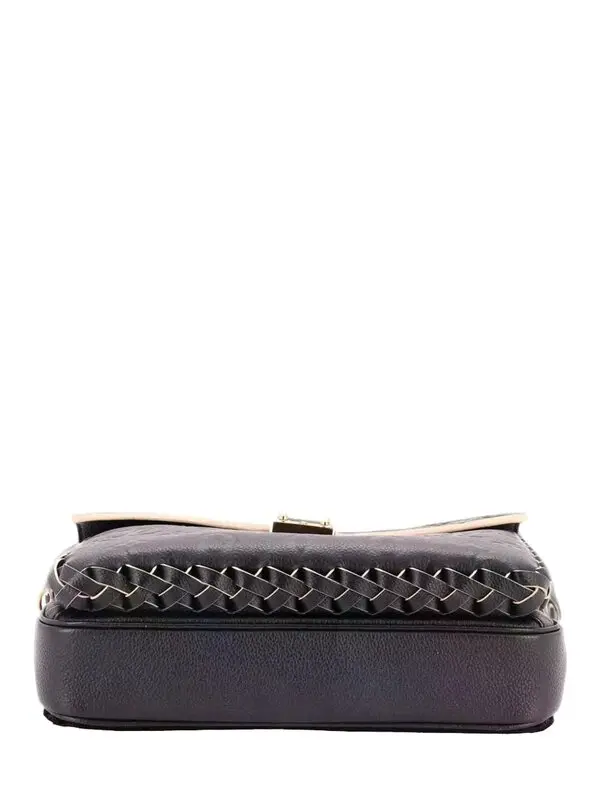 LOUIS VUITTON Braided Handle Pochette Metis Monogram Empreinte Leather Crossbody Bag - Black
