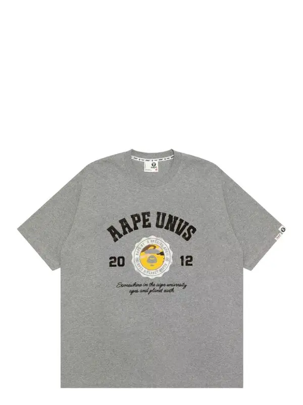AAPE BY *A BATHING APE Aapeunvs Graphic-print Cotton T-shirt - Grey
