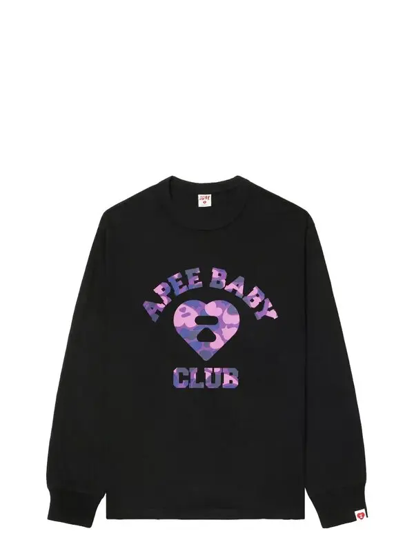 AAPE BY *A BATHING APE Logo-print Long-sleeve Sweatshirt - Black