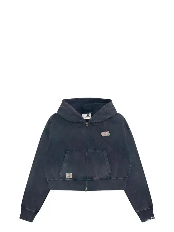 AAPE BY *A BATHING APE Graphic-print Zip-up Hoodie - Blue