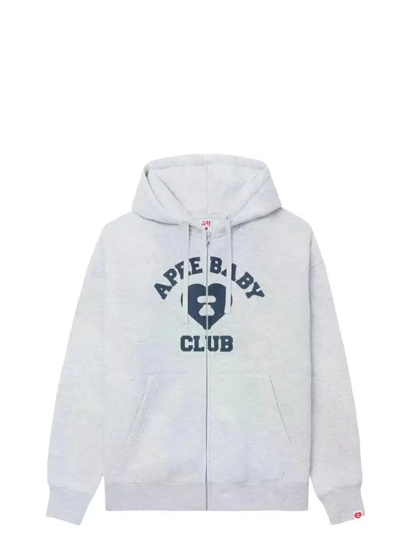 AAPE BY *A BATHING APE Logo-print Zip-up Hoodie - Grey