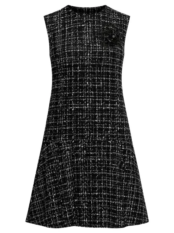 Hugo Patterned Mini Dress - Black