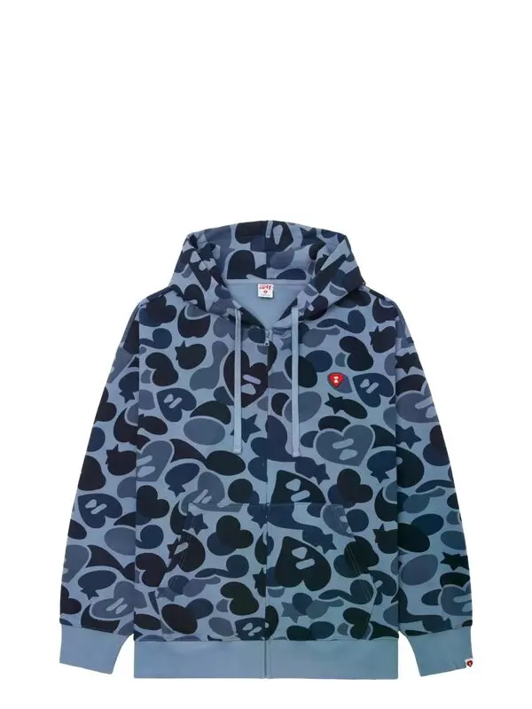AAPE BY *A BATHING APE Heart-camouflage Hoodie - Blue