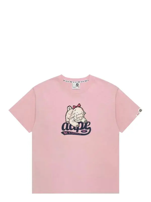 AAPE BY *A BATHING APE Graphic-print T-shirt - Pink