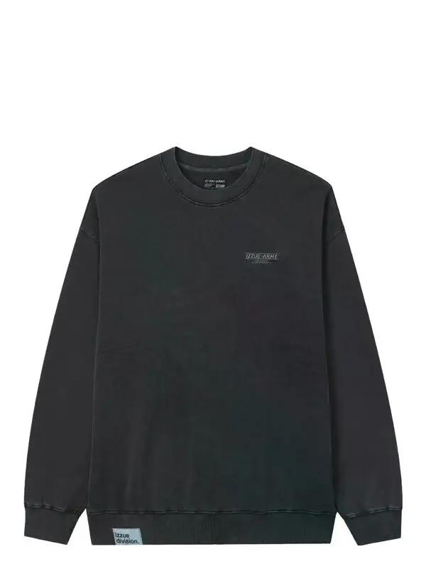 Izzue Embroidered Map-print Sweater - Grey
