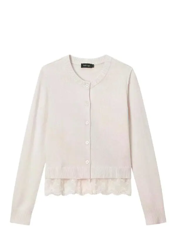 TOUT A COUP Lace-trim Cardigan - White