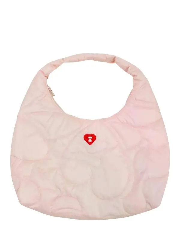 AAPE BY *A BATHING APE Mini Quilted Heart-patch Tote Bag - Pink