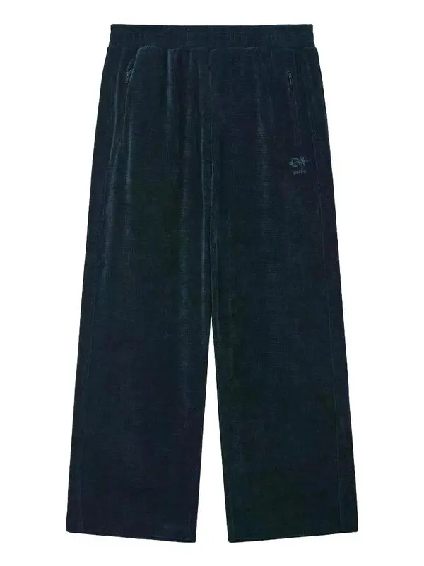 FIVE CM Logo-embroidered Corduroy-effect Trousers - Blue