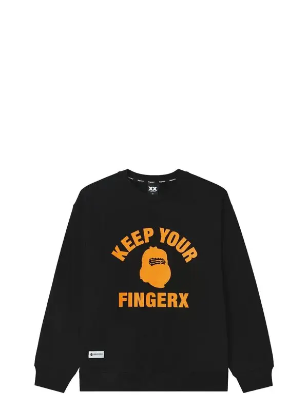 FINGERCROXX Graphic-print Cotton Sweatshirt - Black