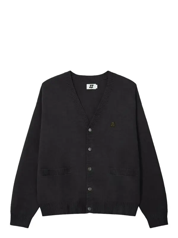 Izzue Logo-patch V-neck Cardigan - Black