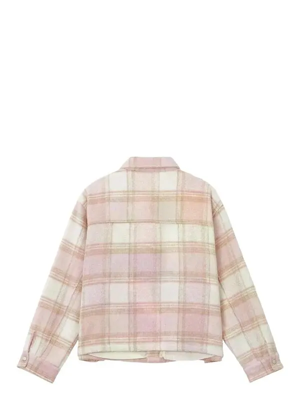 CHOCOOLATE Check-pattern Patch-pocket Shirt Jacket - Pink