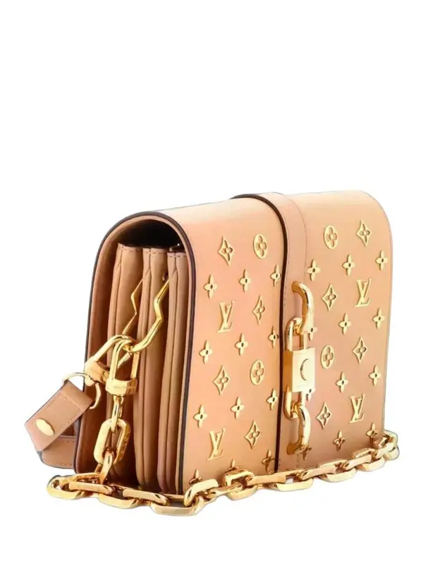 LOUIS VUITTON Rendez-vous Monogram Metal Calfskin Shoulder Bag - Neutrals