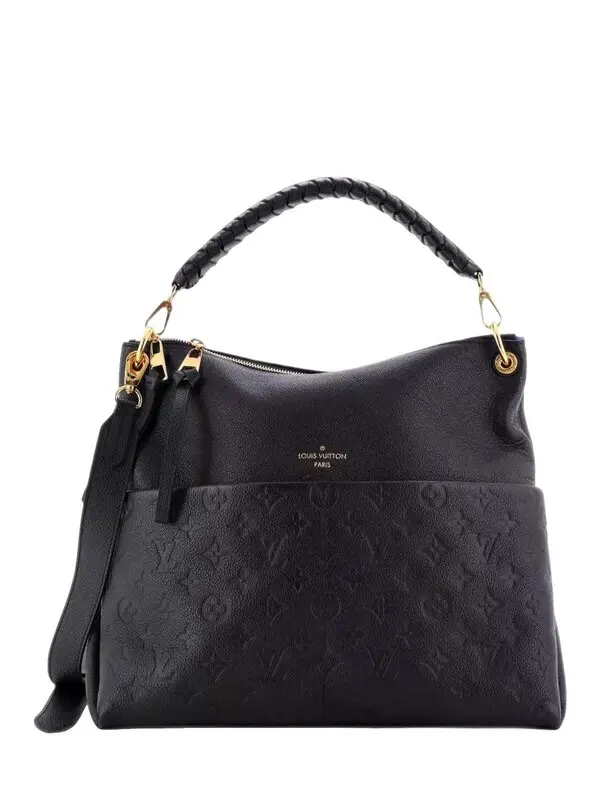 LOUIS VUITTON Maida Handbag Monogram Empreinte Leather Hobo Bag - Black