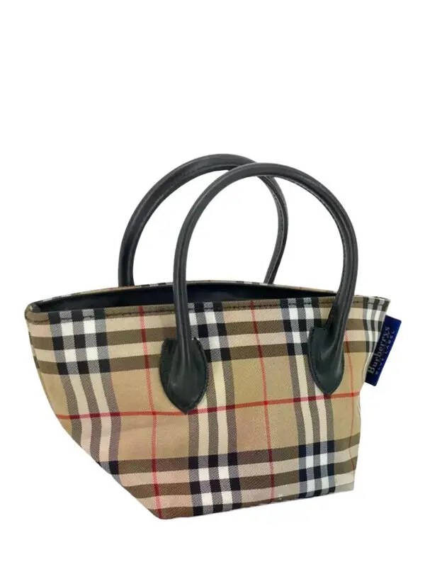 Burberry 20th Century House Check Canvas Handbag - Neutrals