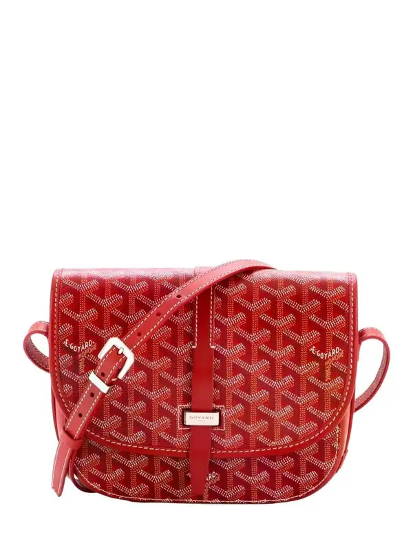 Goyard Belvedere Ii Messenger Bag Coated Canvas Pm Crossbody Bag - Red