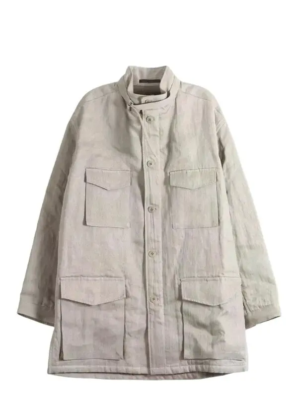 Yohji Yamamoto Four-pocket High-neck Military Jacket - Neutrals