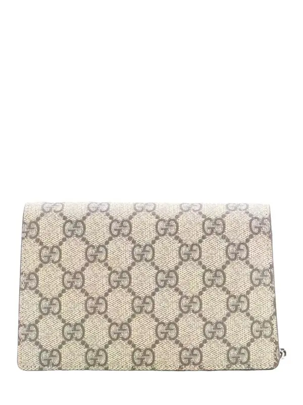 Gucci Dionysus Bag Gg Coated Canvas Super Mini Crossbody Bag - Brown