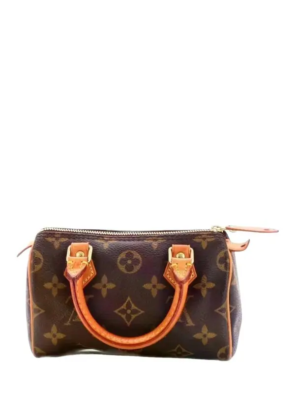 LOUIS VUITTON Speedy Mini Hl Handbag Monogram Canvas Satchel - Brown