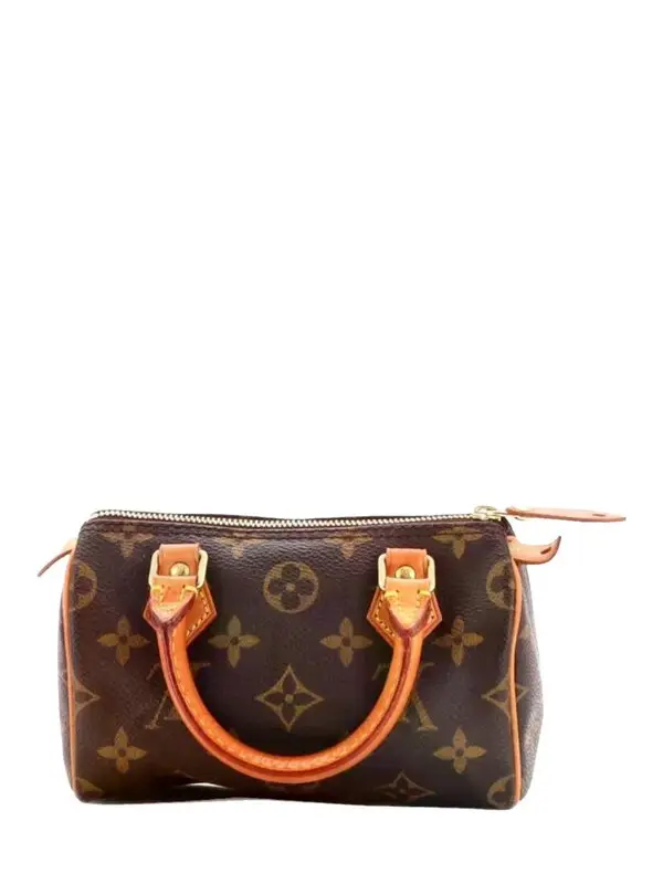 LOUIS VUITTON Speedy Mini Hl Handbag Monogram Canvas Satchel - Brown