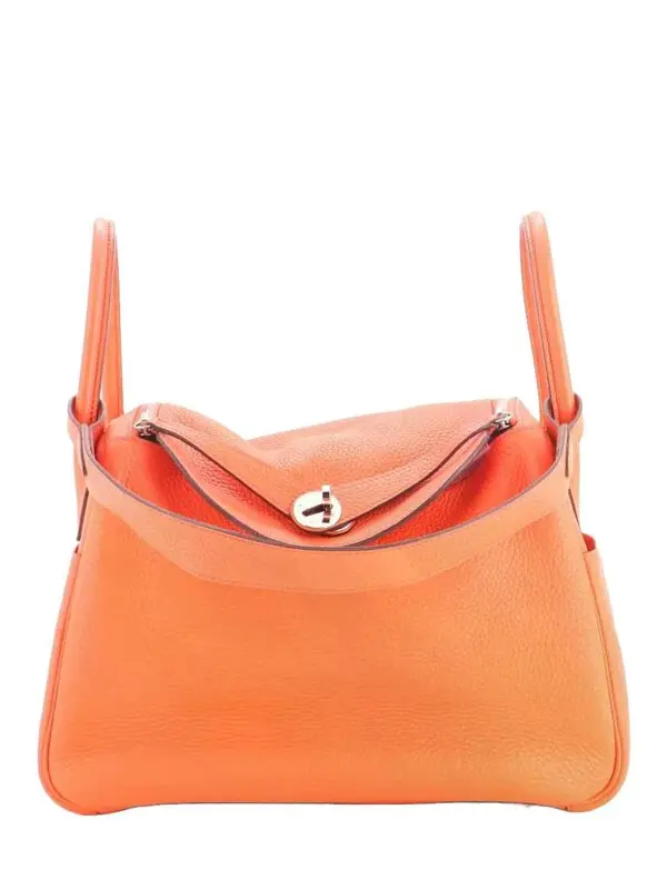 Hermès Lindy Bag Clemence 30 Shoulder Bag - Orange