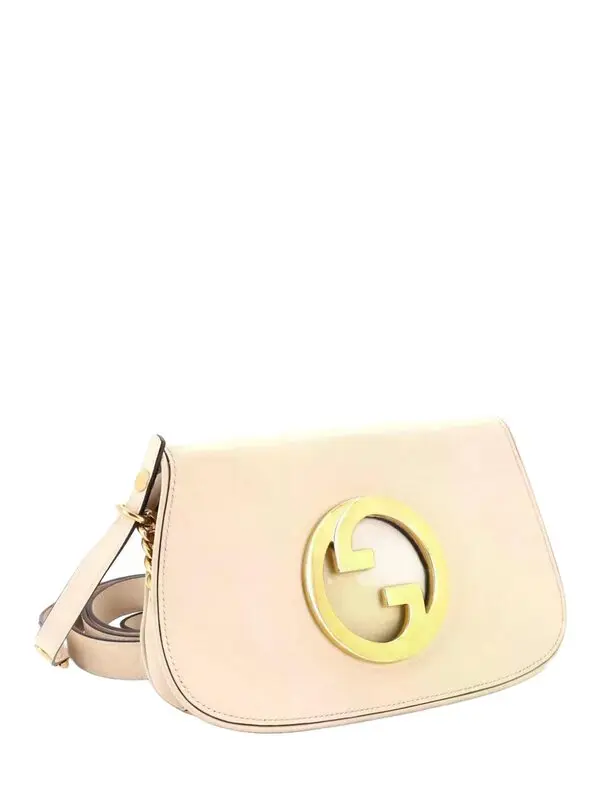 Gucci Blondie Nm Chain Flap Bag Leather Small Shoulder Bag - Neutrals