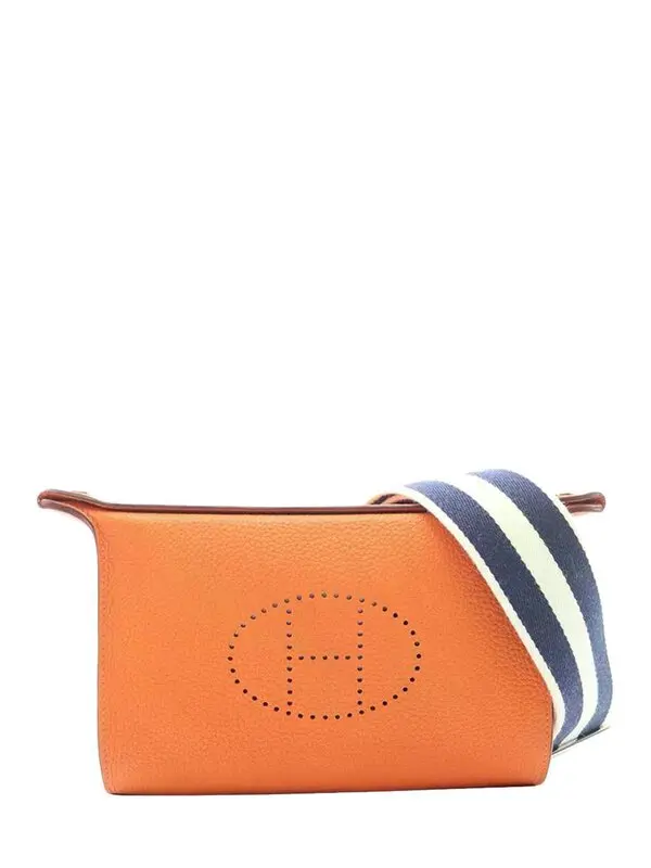 Hermès 2023 Togo Videpoches Crossbody Bag - Orange