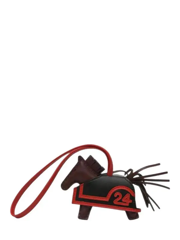 Hermès 2025 Milo Lambskin Rodeo Robeo 24 Bag Charm Pm Key Chain - Red