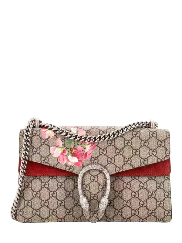 Gucci Dionysus Bag Blooms Print Gg Coated Canvas Small Shoulder Bag - Brown