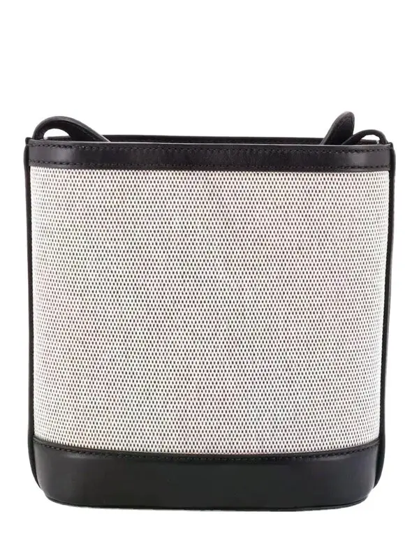 Gucci 73 Canvas And Leather Small Bucket Bag - Black