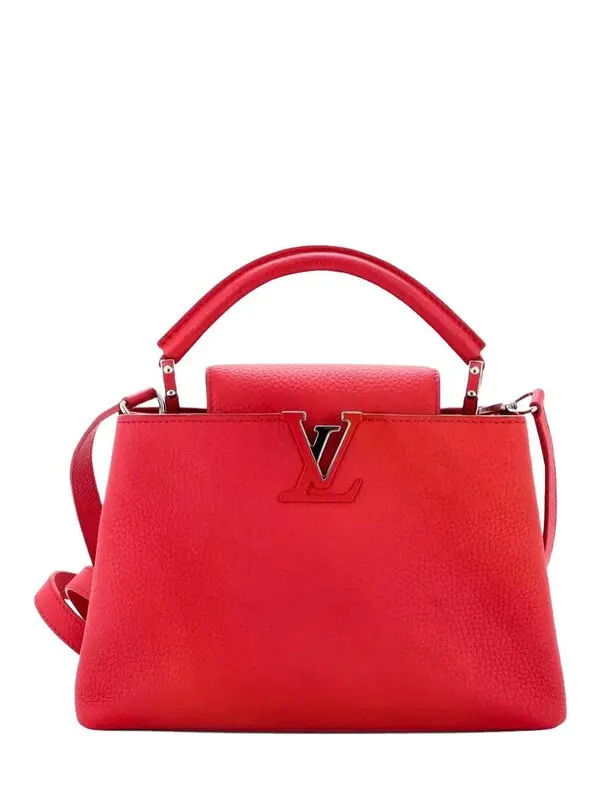 LOUIS VUITTON Capucines Bag Leather Bb Satchel - Red