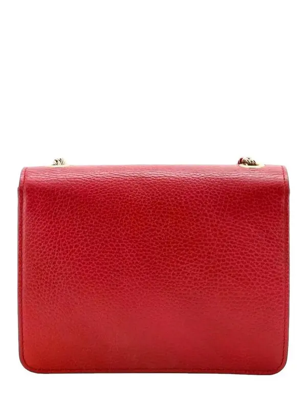 Gucci Interlocking Leather Small Shoulder Bag - Red