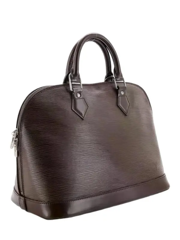 LOUIS VUITTON Vintage Alma Handbag Epi Leather Pm Satchel - Brown
