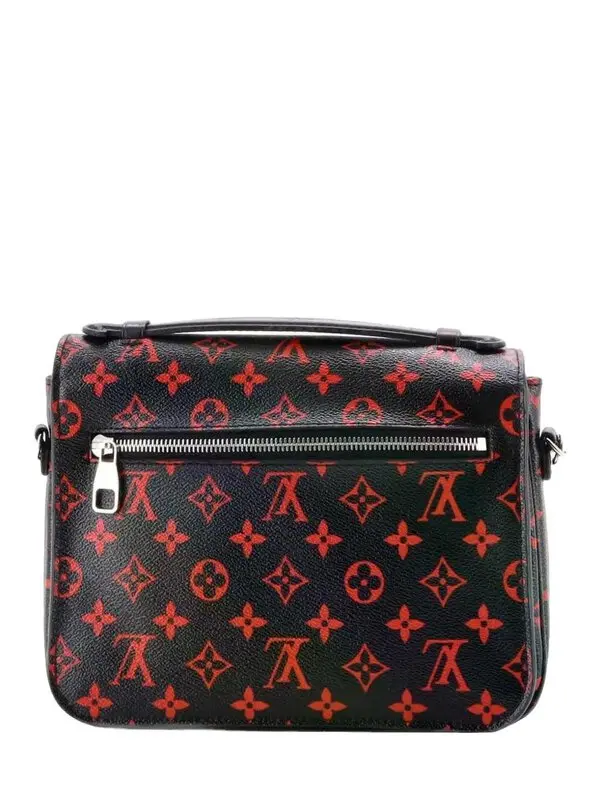 LOUIS VUITTON Pochette Metis Limited Edition Monogram Infrarouge Crossbody Bag - Black