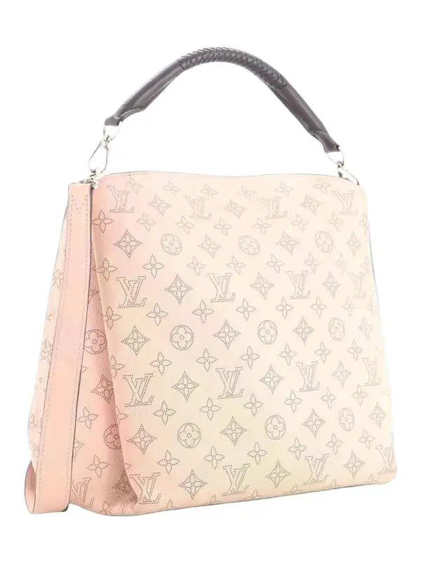LOUIS VUITTON Babylone Handbag Mahina Leather Pm Hobo Bag - Pink