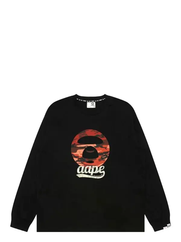 AAPE BY *A BATHING APE Moonface Camo-print T-shirt - Black