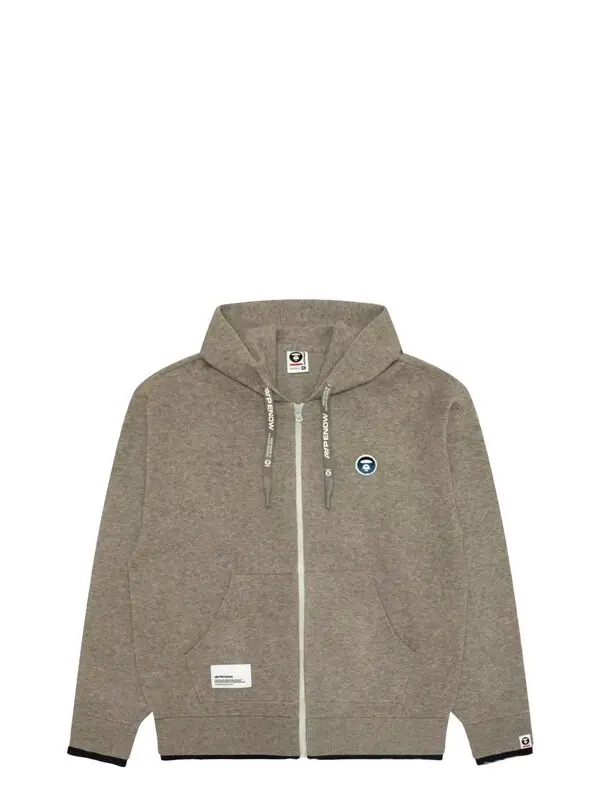 AAPE BY *A BATHING APE Aapenow Logo-patch Zip-up Hoodie - Grey