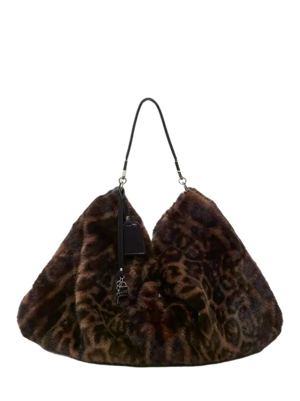 Liu Jo Large Faux Fur Bag - Brown