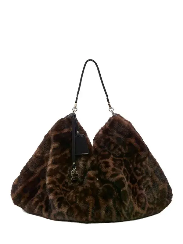 Liu Jo Large Faux Fur Bag - Brown