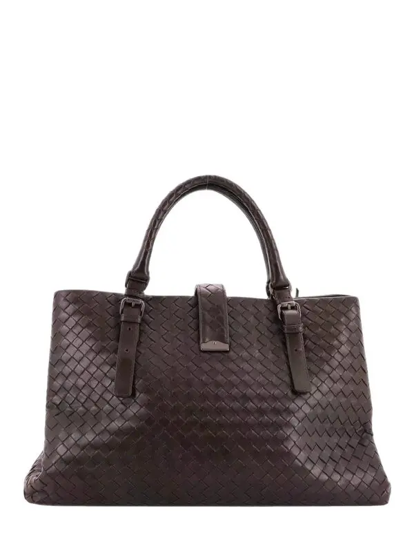 Bottega Veneta Roma Bag Intrecciato Nappa Medium Tote Bag - Brown
