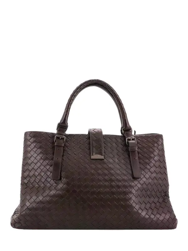 Bottega Veneta Roma Bag Intrecciato Nappa Medium Tote Bag - Brown